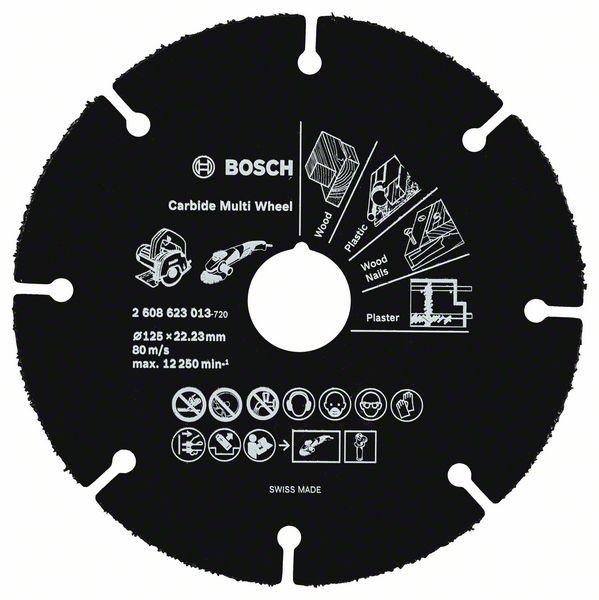 Sagblad for kapping treverk med vinkelsliper Bosch 2608623013; 125x1 mm ...