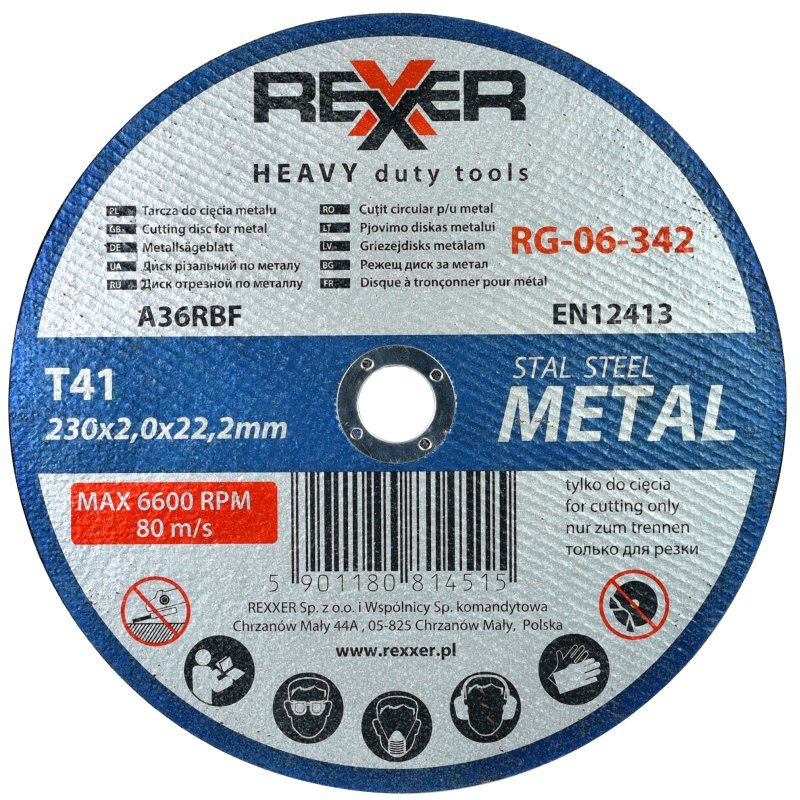 Sagblad for metall Rexxer RG-06-342; 230x2,0x22x2 mm - RG-06-342 ...