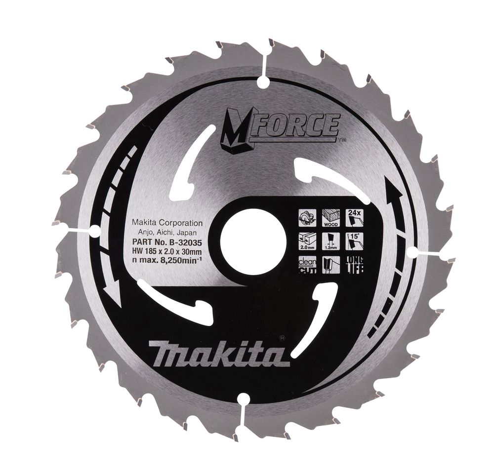 Sagblad for tre Makita B-32035; 185 mm - B-32035 - Slipe- / skjæreskiver