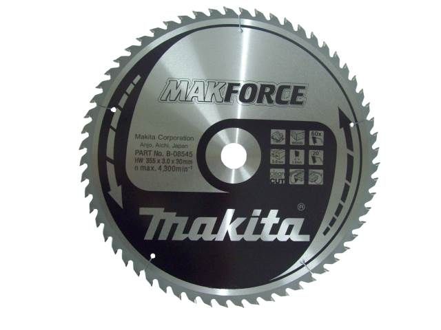 Sagblad for tre Makita; 355x3x30,0 mm; Z60; 20° - B-08545 - Slipe ...